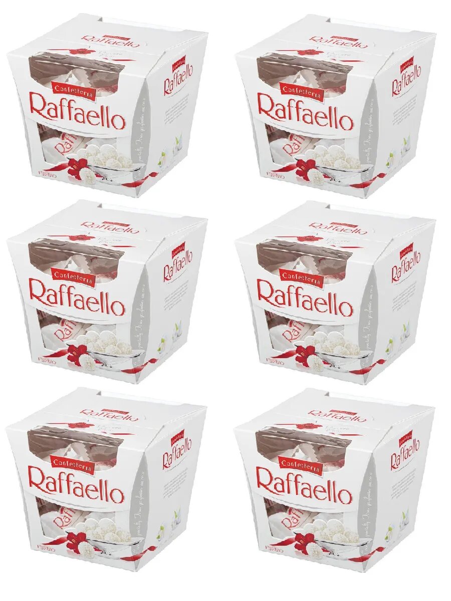 Raffaello Конфеты Раффаэлло с миндальным орехом, 150г, 6 уп
