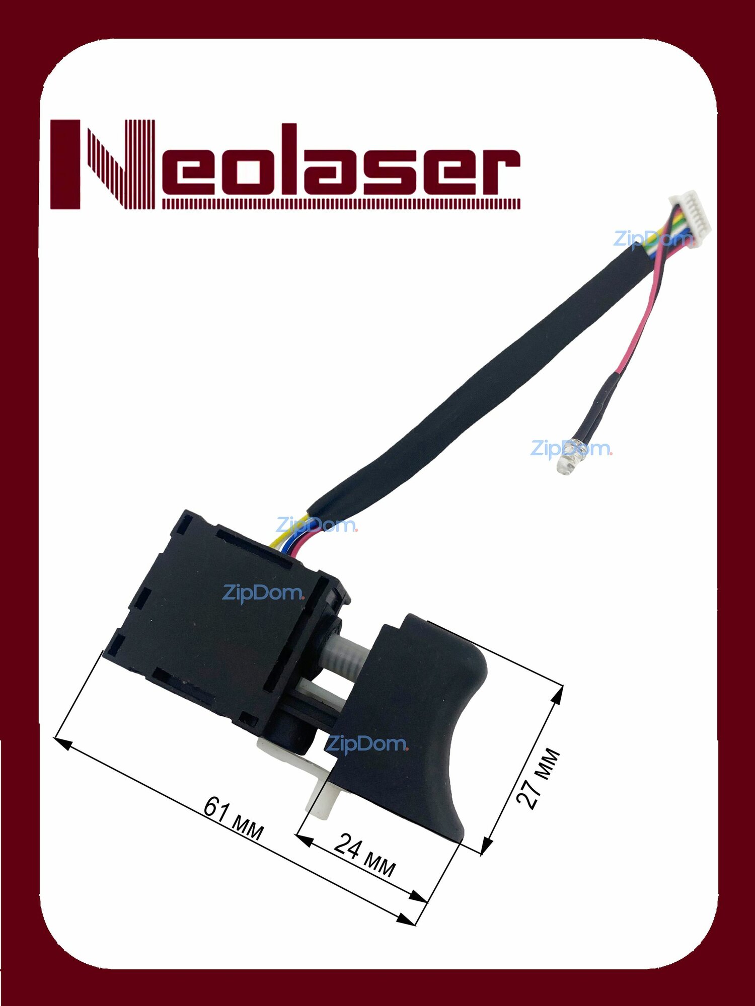 Выключатель для бесщеточной дрели-шуруповерта Neolaser NCDB-120 (Артикул: ZP-ZB-NCDB12 0.01.12)