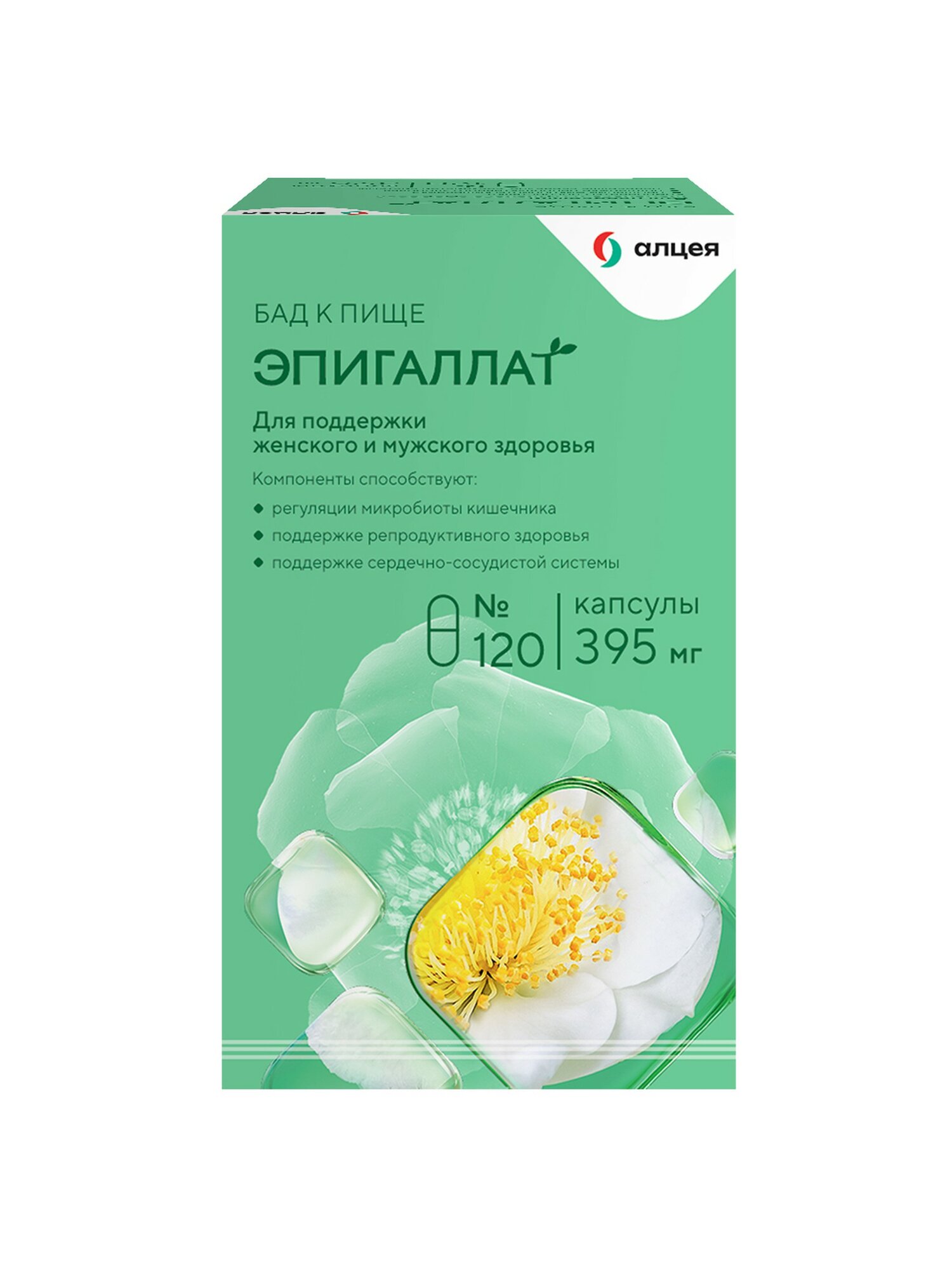 Эпигаллат N120 капс ПО 395МГ — Капсулы массой 395 мг - 120 шт в уп.