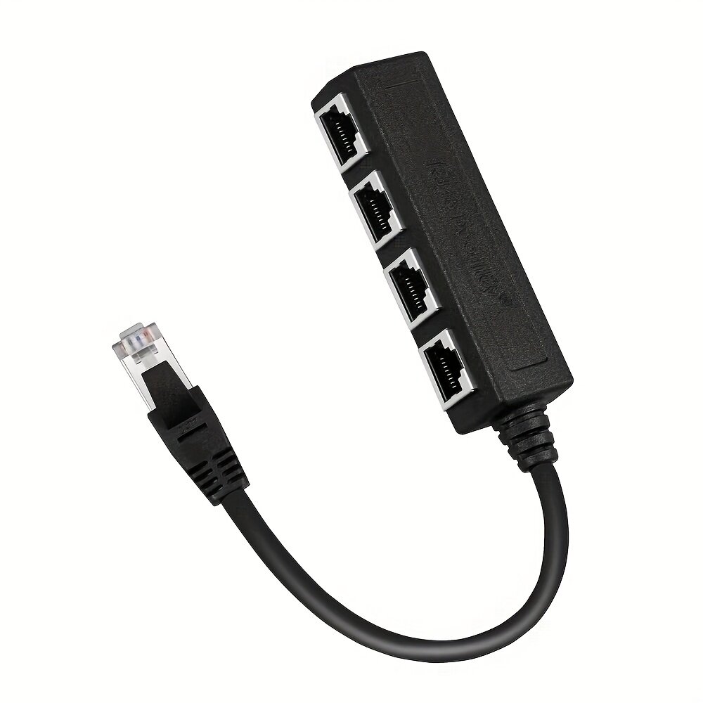 Сетевой адаптер Ethernet RJ45 1x4 порта, разветвитель для кабелей Cat5, Cat5e, Cat6, Cat7, Cat8