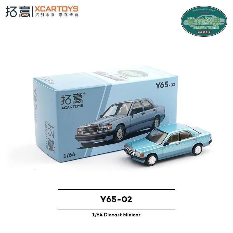 XCARTOYS 1/64 190E синяя металлическая модель автомобиля