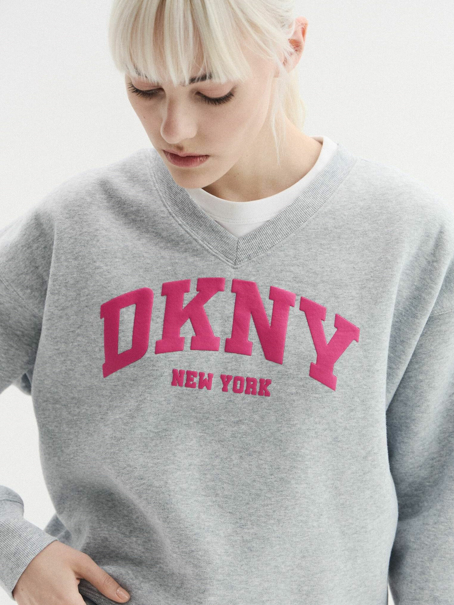 Толстовка DKNY, размер L, , серый — фото 1