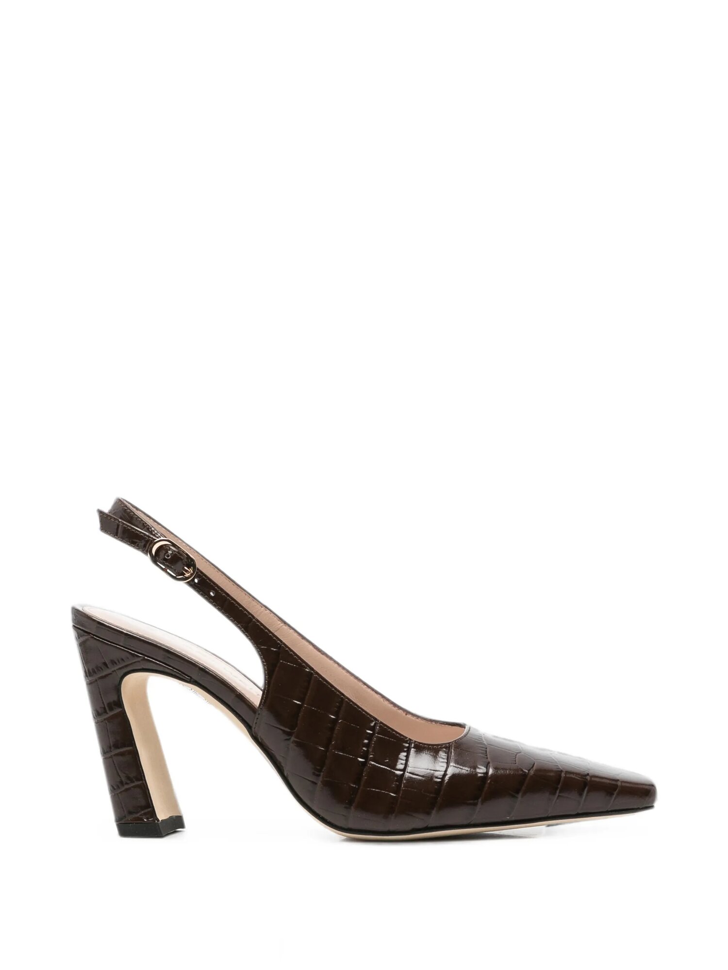 Туфли Croc-effect slingback pumps 