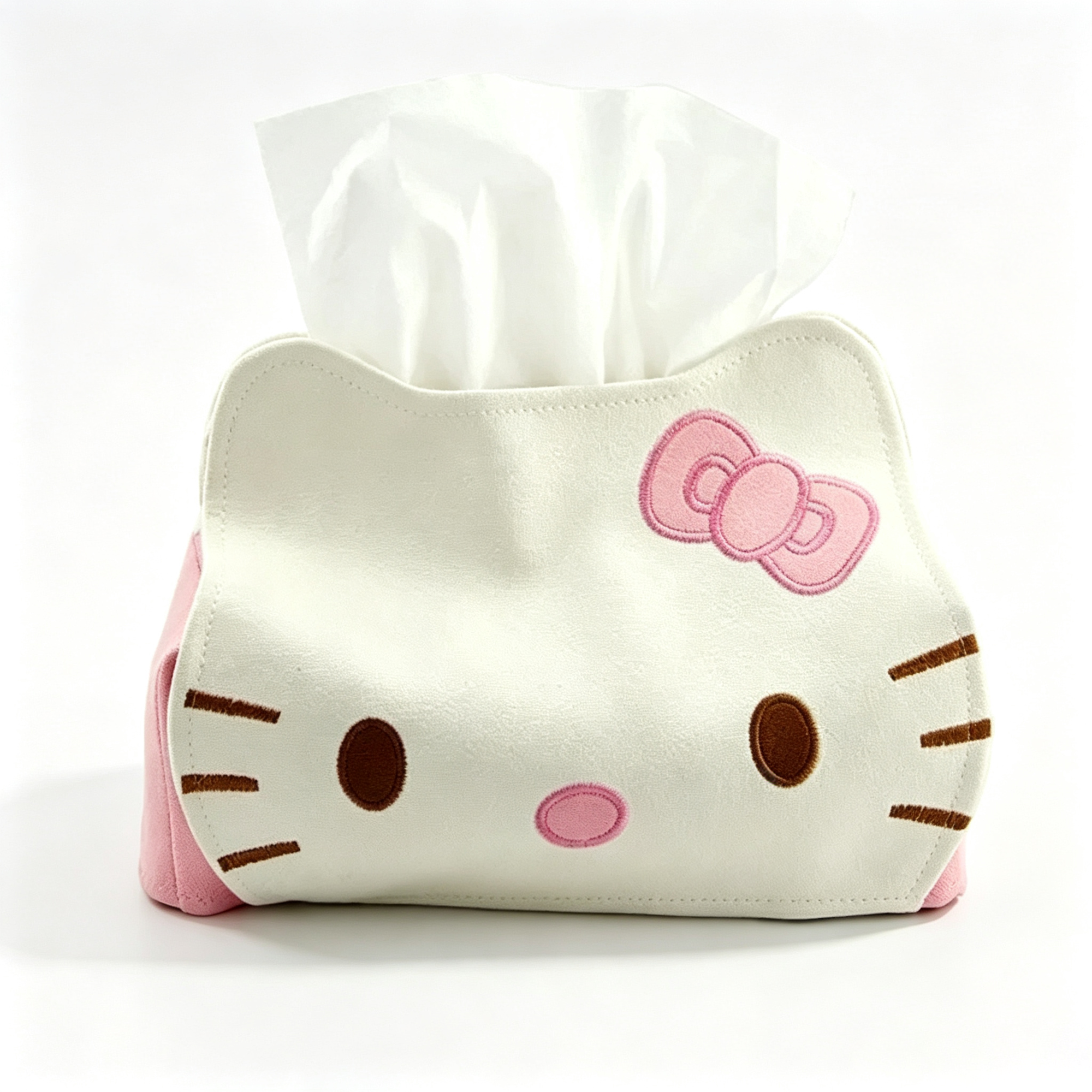Кожаный чехол для салфеток в виде лица Hello Kitty, органайзер для бумажных платочков