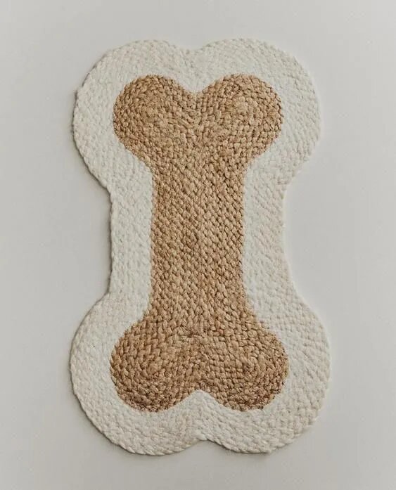 Коврик под миску для собак ZARA HOME JUTE BONE PET RUG 50x30