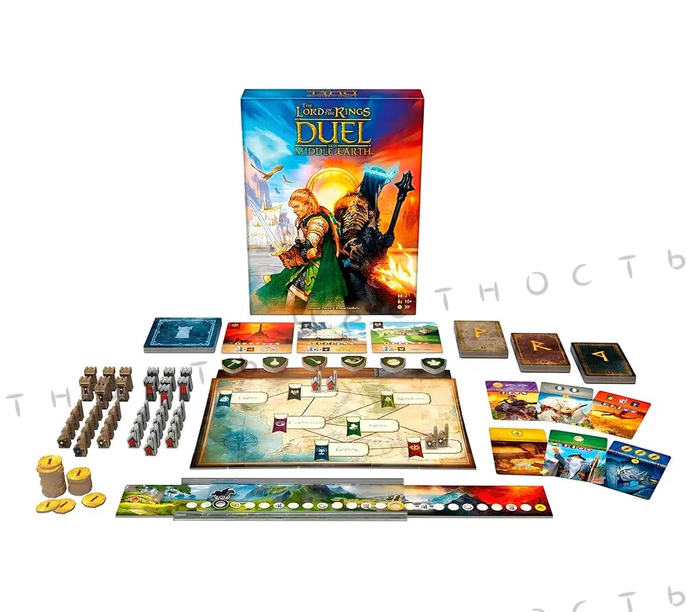Настольная игра The Lord of the Rings: Duel for Middle-earth, стратегическая, для двоих, 10+, 30 мин — фото 1