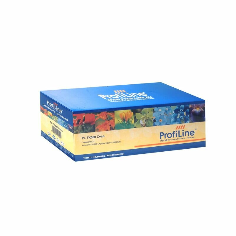 Картридж TK-580C для KYOCERA Ecosys P6021CDN, Fs-C5150DN ProfiLine голубой +бункер