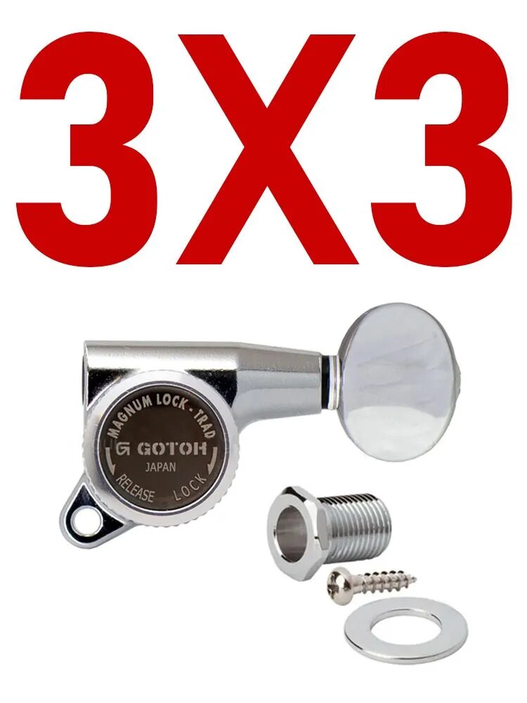 GOTOH SG381-05 MGT, 6 струн, колки 3x3, двусторонние, с локовым механизмом