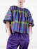 Блуза Psophia Prism-print cropped blouse, размер 40, purple