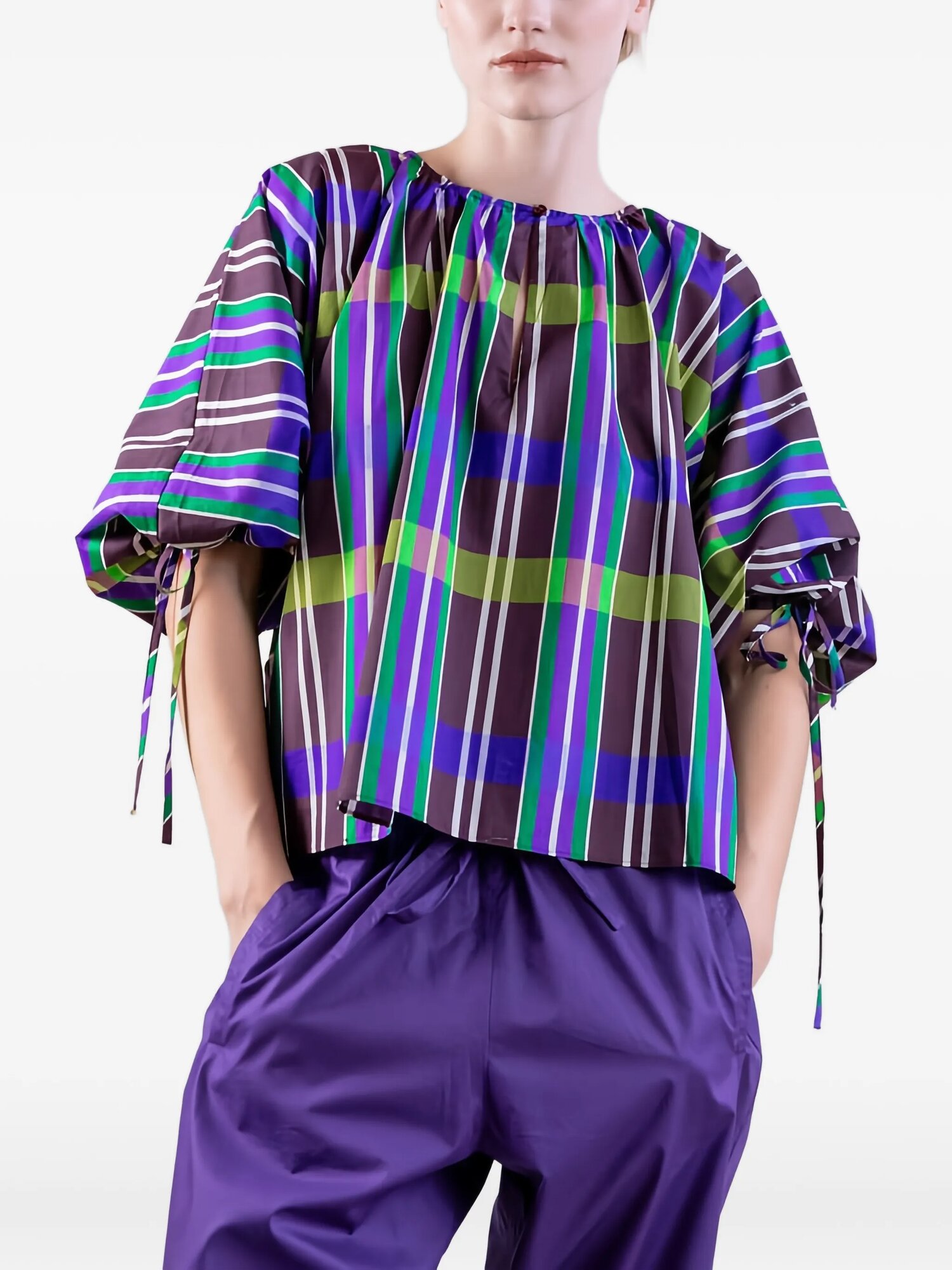 Блуза Prism-print cropped blouse