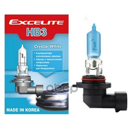 Лампа 12V HB3(9005) 60W P20d Crystal White EXCELITE Excelite арт. 12412B