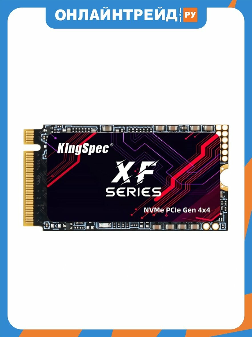 Твердотельный накопитель Kingspec SSD M.2 XF-1TB 2242, 1024GB, NVMe, PCIe 4.0 x4, R/W 490 (XF-1TB 2242)