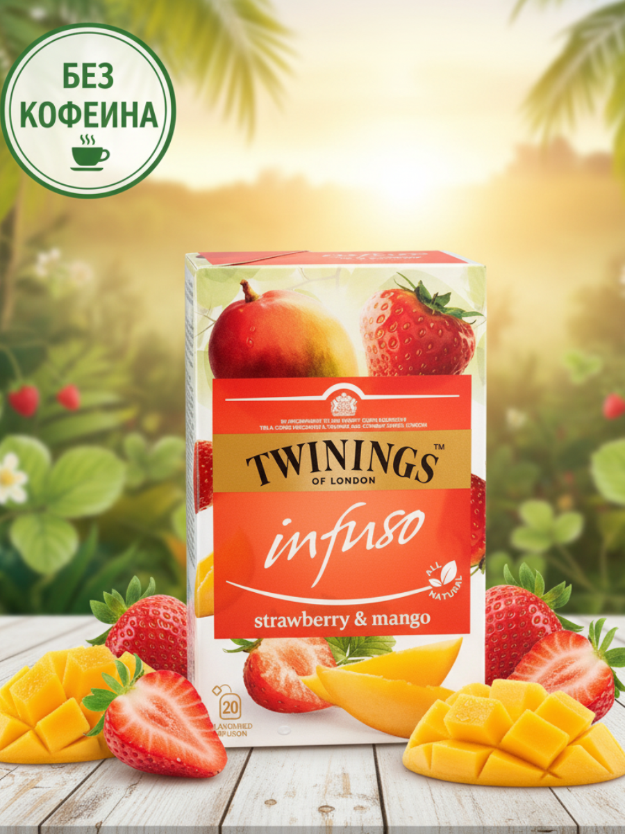 Twinings Infuso Strawberry Mango 2г x 20пак чай фруктовый (17767)