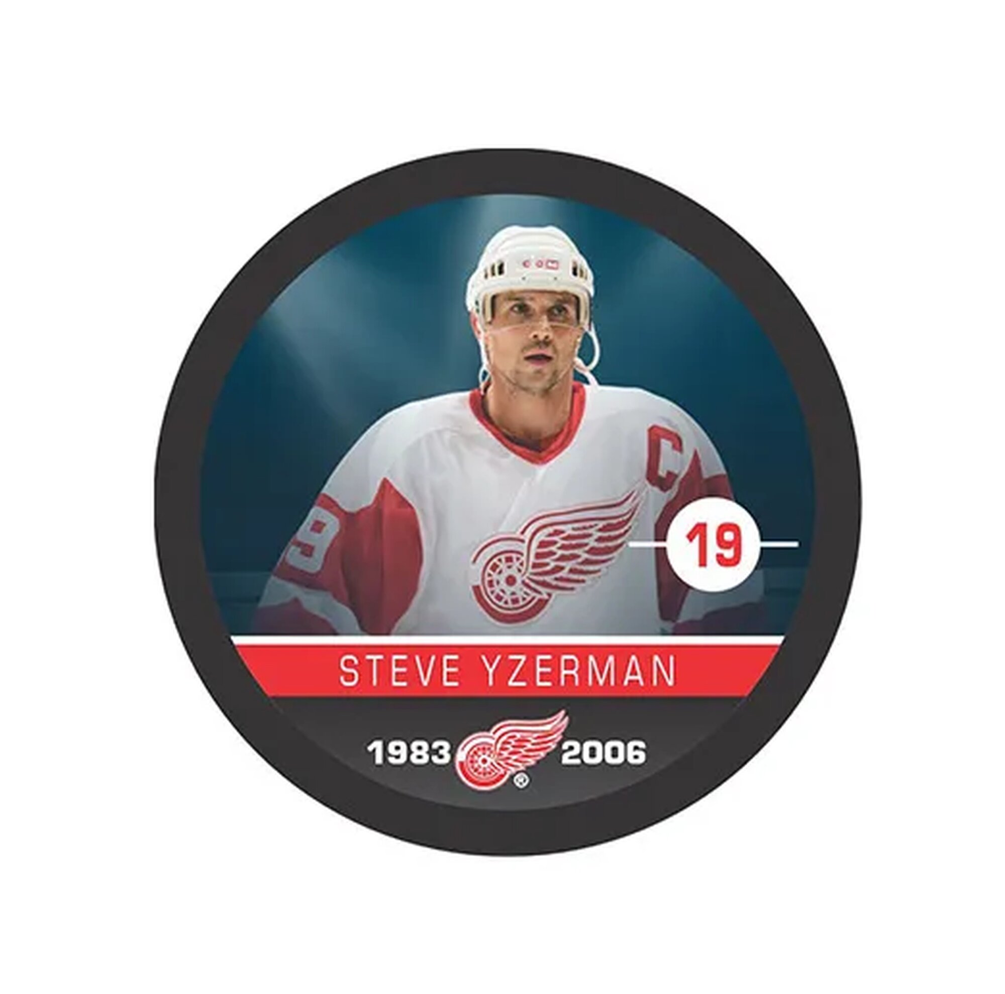 Шайба Rubena Игрок НХЛ YZERMAN Детройт №19 1-ст, цвет черный