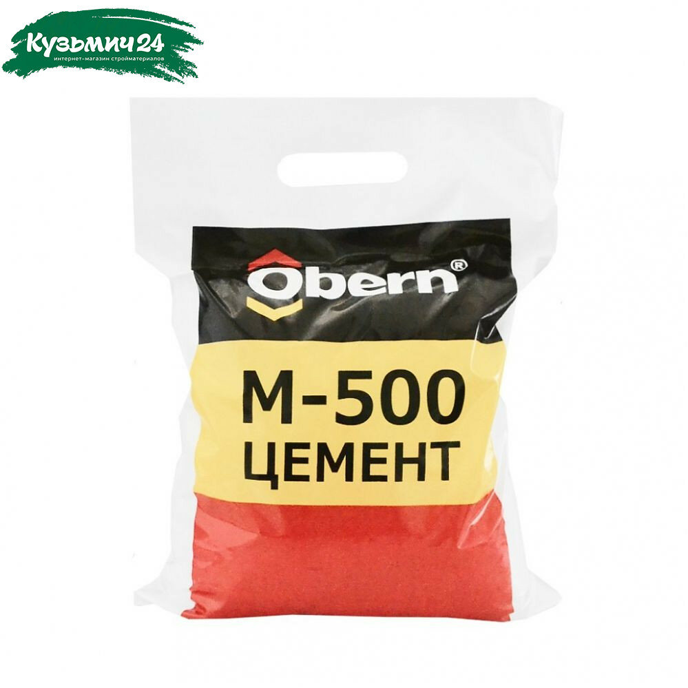 Цемент Obern М-500, вяжущий, для изготовления бетонов и строительных растворов, 3 кг