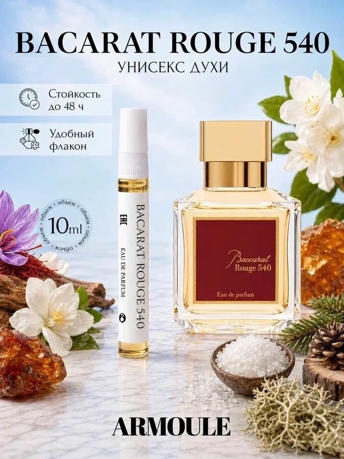 Духи Baccarat Rouge 540 Бакарат 10 мл миниатюра