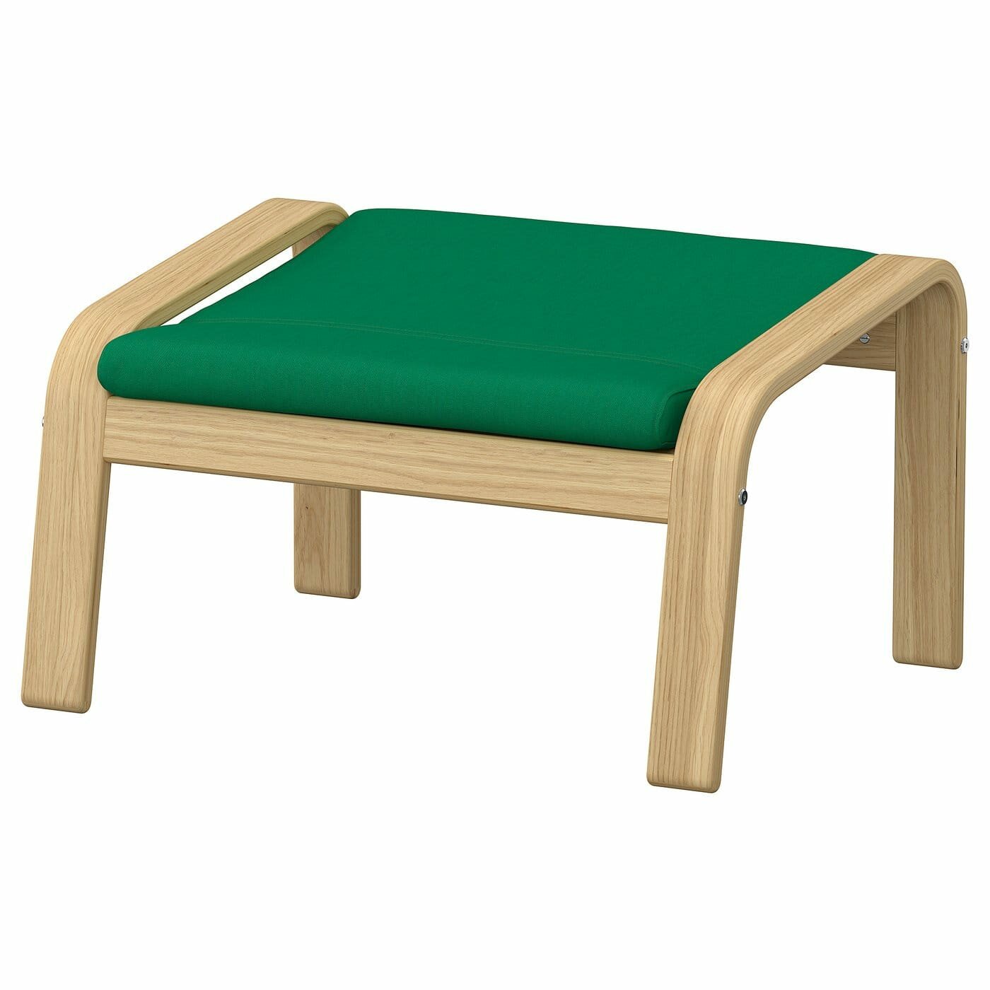 Пуф IKEA PO NG, дубовый, зеленый 296.254.41