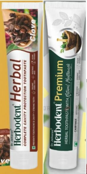 Зубные Пасты Хербодент 2шт по 100г Гвоздика и Премиум Herbodent Clove and Premium Dr.Jaikaran