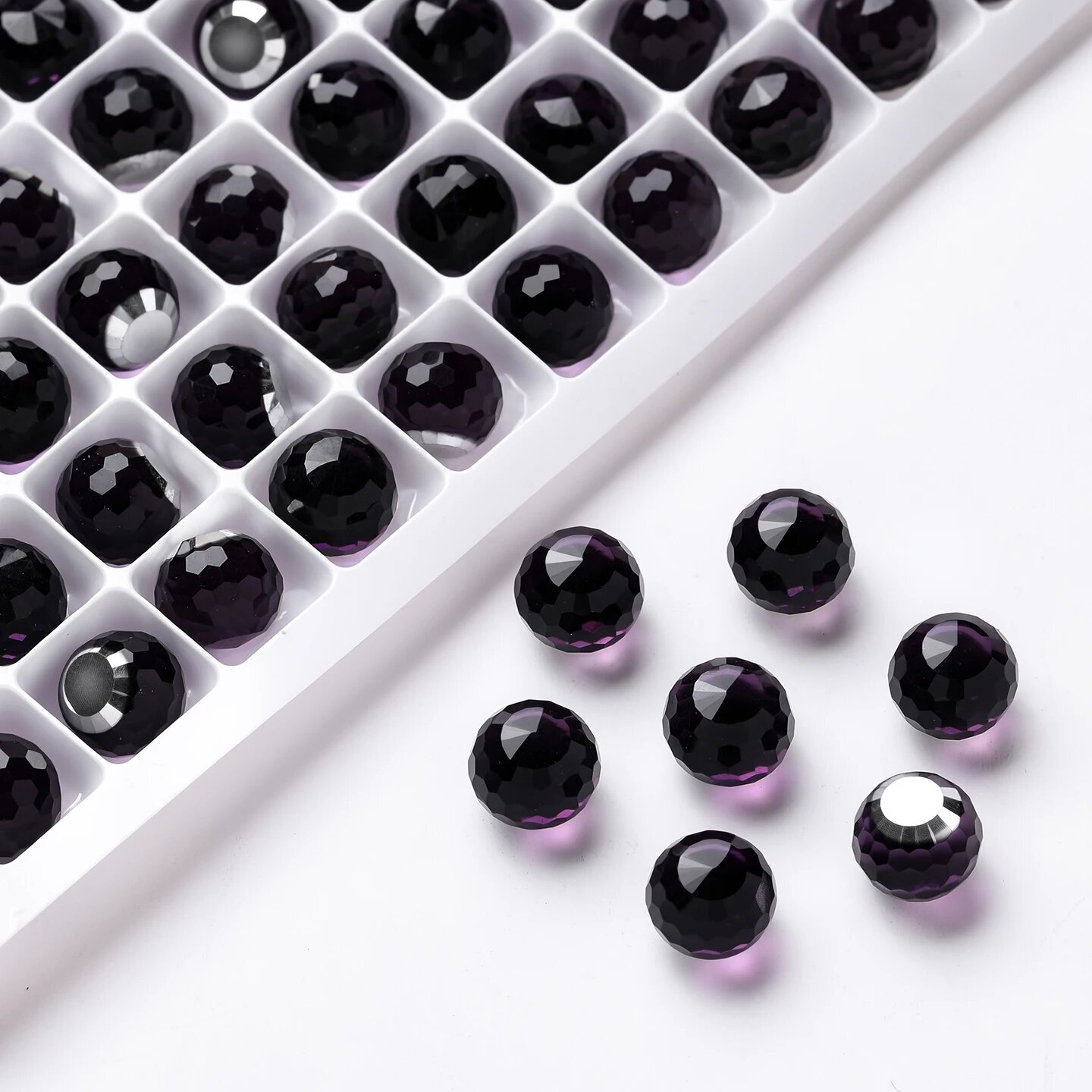 Кристаллы-шарики AGCFABS 6/8 мм для рукоделия Фиолетовый, 6MM, Violet
