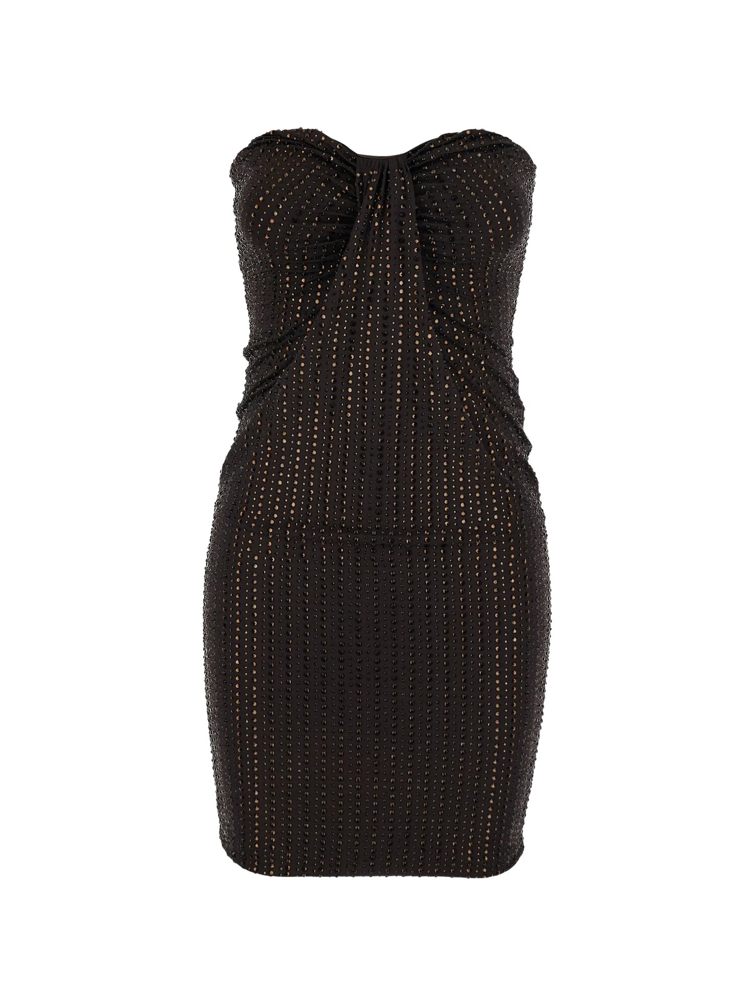 Платье Crystal-embellished ruched mini dress