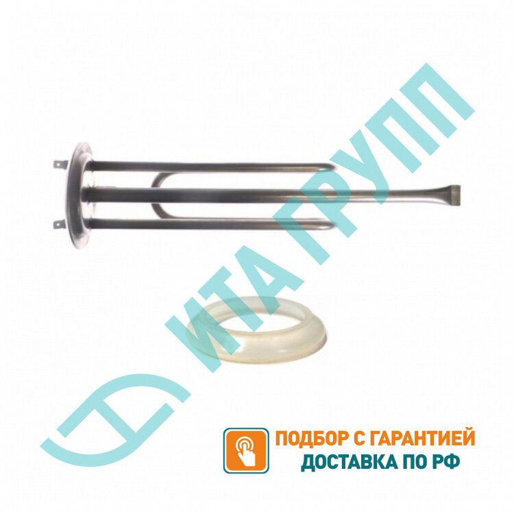 Комплект ТЭН 1,5кВт (1500Вт) RF для водонагревателя Thermex HIT, H, Garanterm, под анод М6, фланец 82мм, нерж. + прокладка, 10079K1