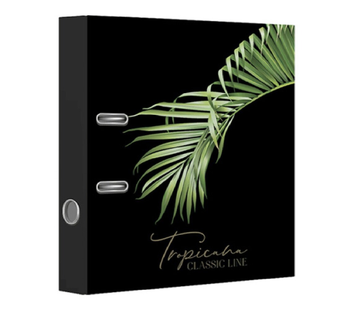Папка-регистратор deVente Tropicana "deVente", разборная, А4, черный, с дизайном