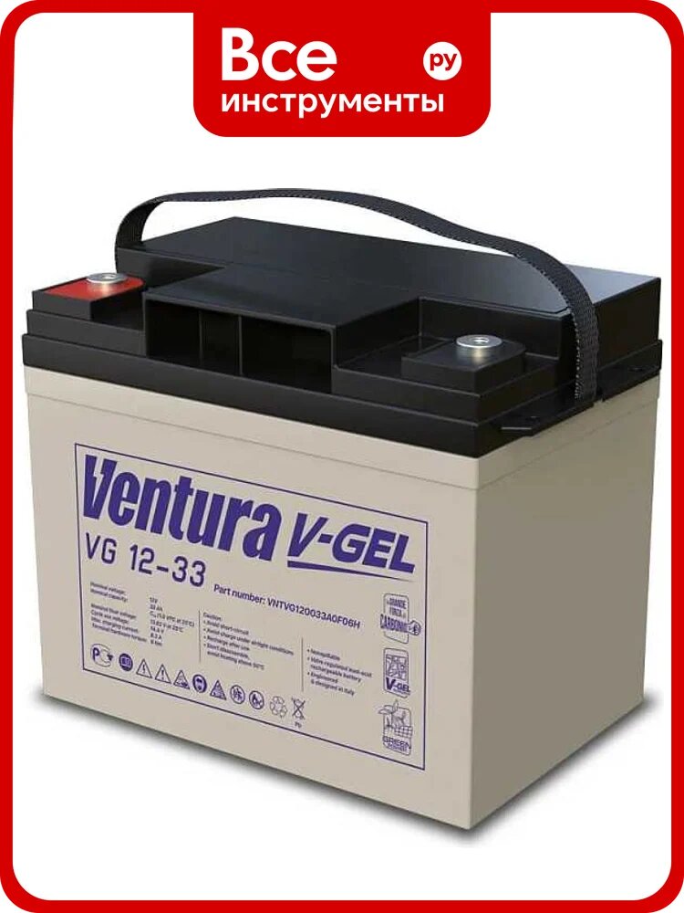 Аккумуляторная батарея 12 В, 33 А*ч Ventura VG 12-33