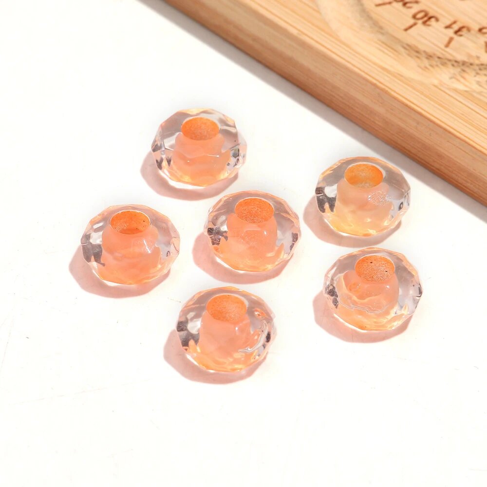 Акриловые бусины 20 шт, разноцветные, для украшений Оранжевый, orange