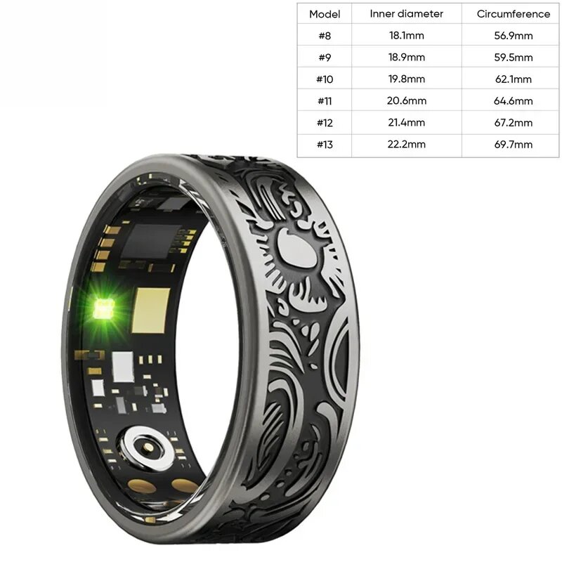 Lenovo Smart Ring Stainless Steel Мультиспортивный трекер 10
