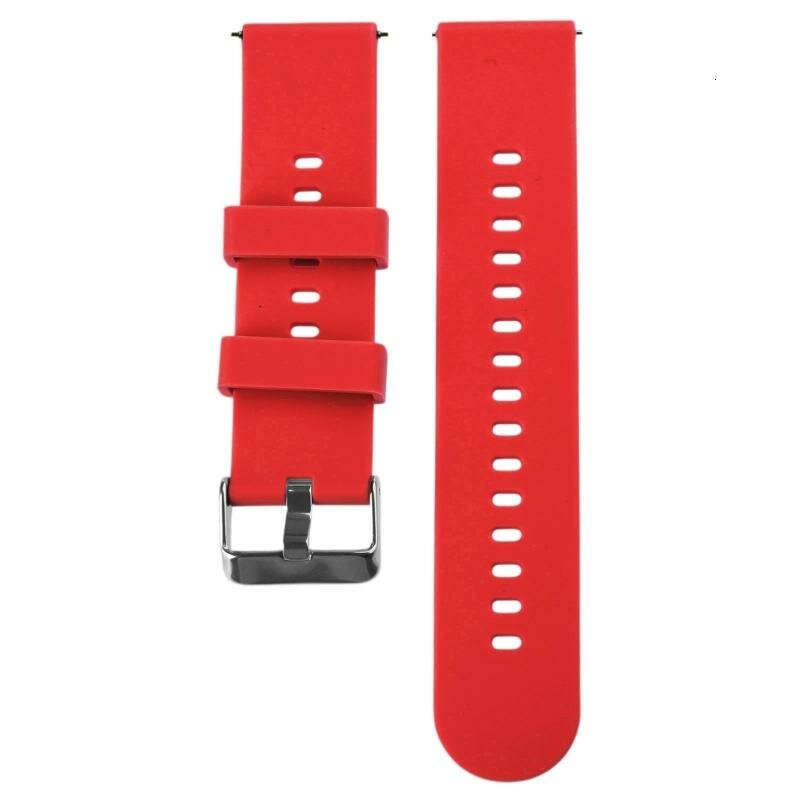 Ремешок из мягкого силикона для часов 22/20 мм, красный - 22mm
