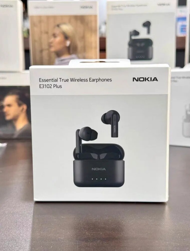 Nokia Наушники беспроводные с микрофоном, Bluetooth, USB, черный