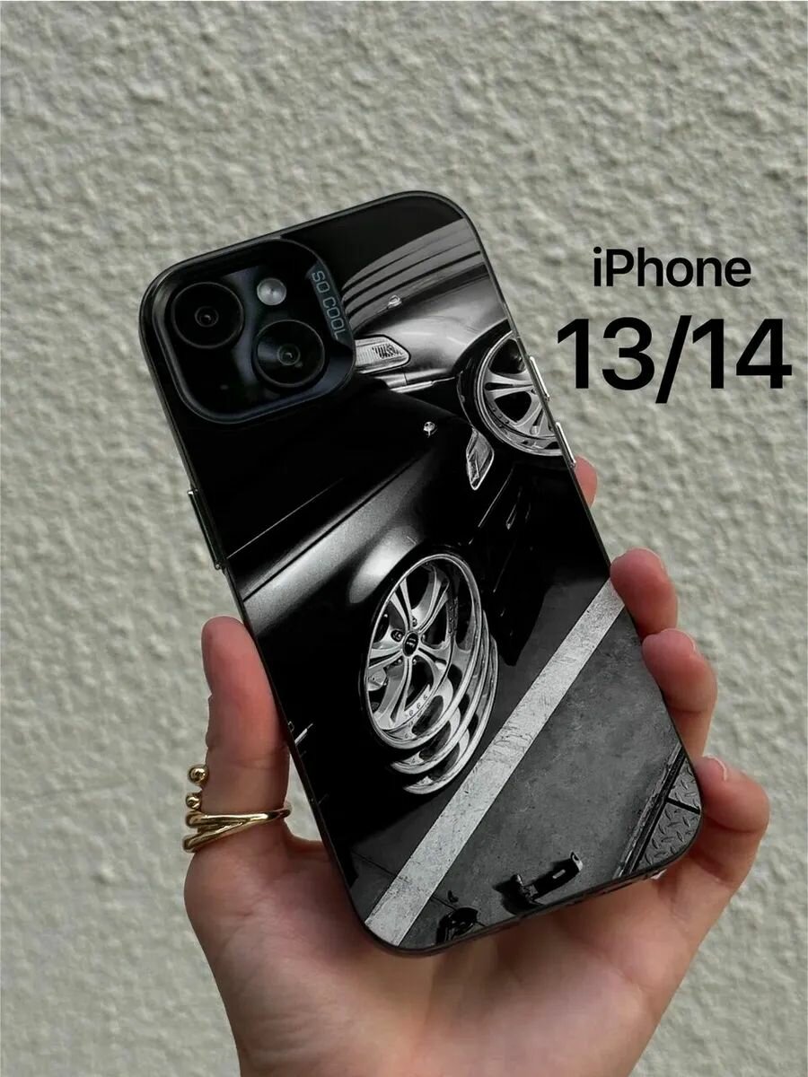Чехол на iPhone 13 14 с машиной