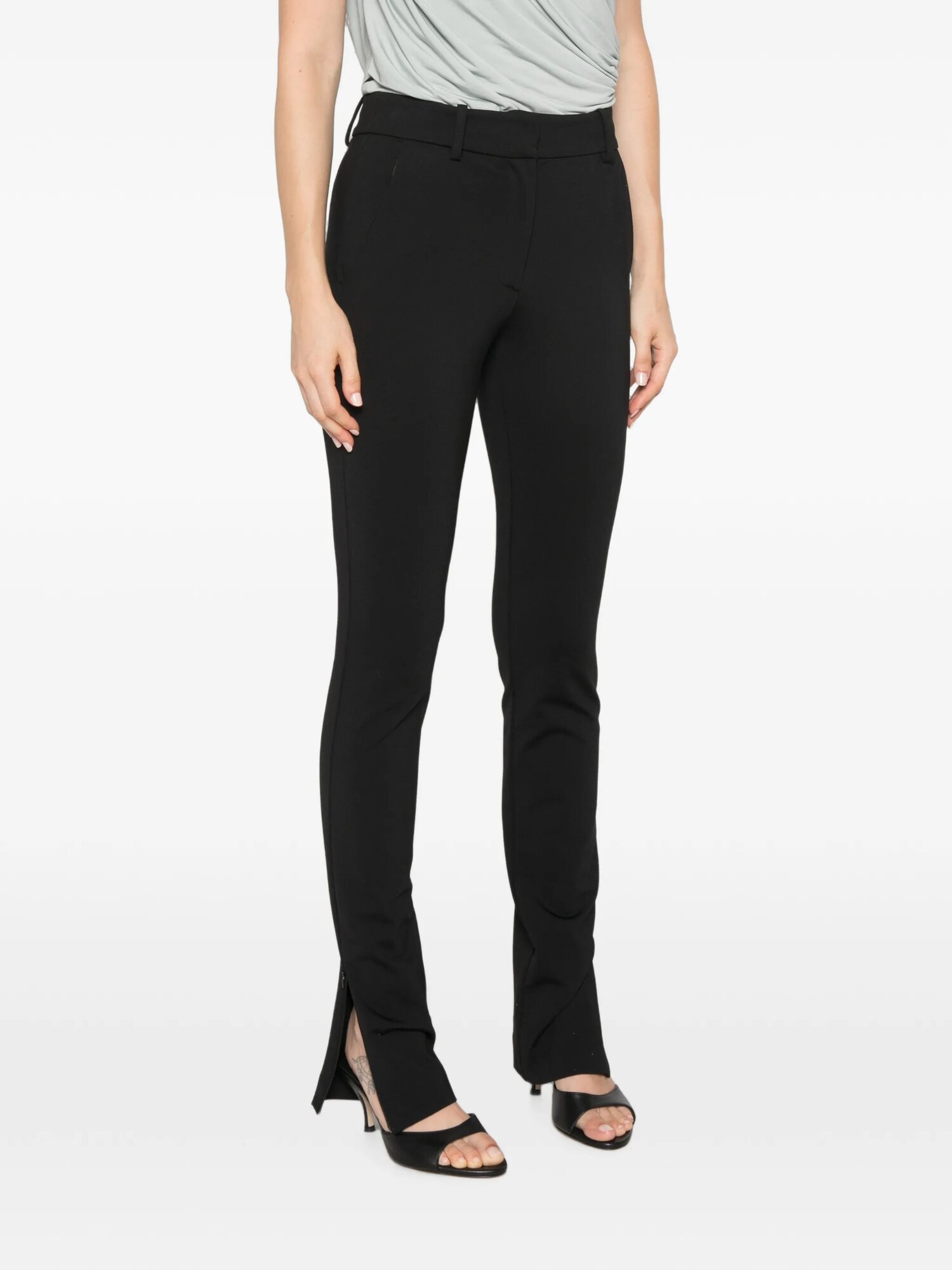 Брюки Ermanno Firenze Zip-hem slim-fit trousers, размер 48 — фото 1