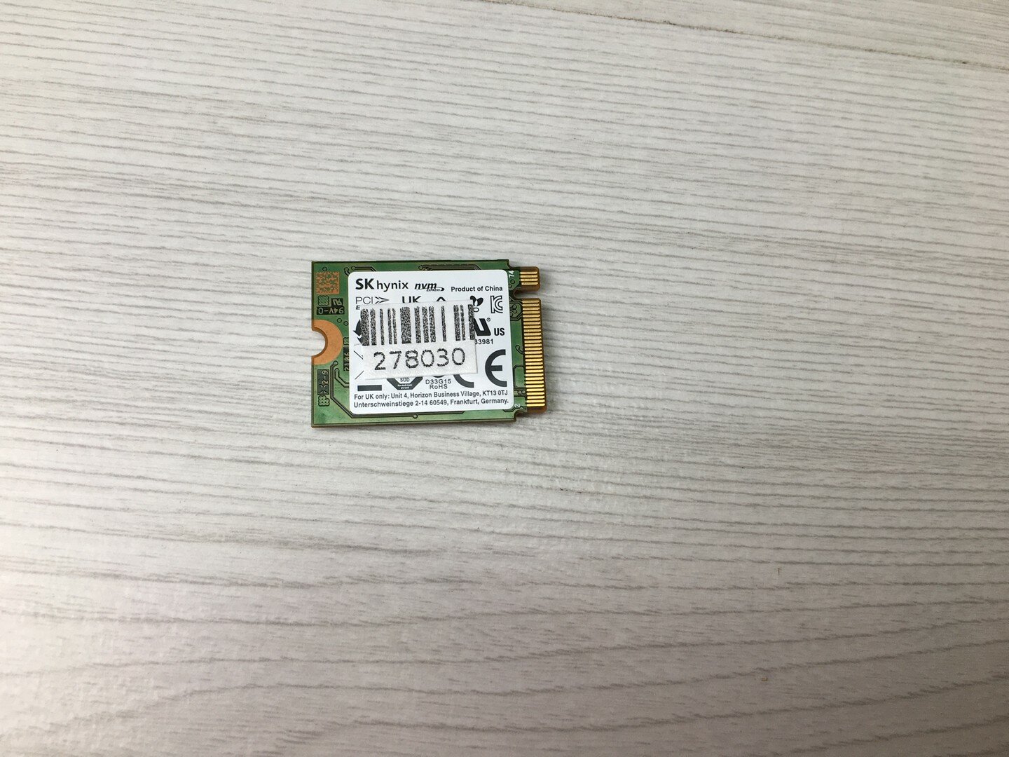 Накопитель SSD 256Gb Hynix BC511 M.2 NVMe WW: 2230