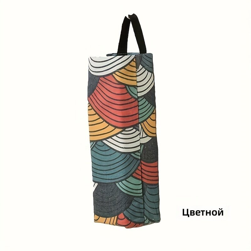Настенный держатель для мусорных пакетов с завязками, цвет: узор, 1 шт.