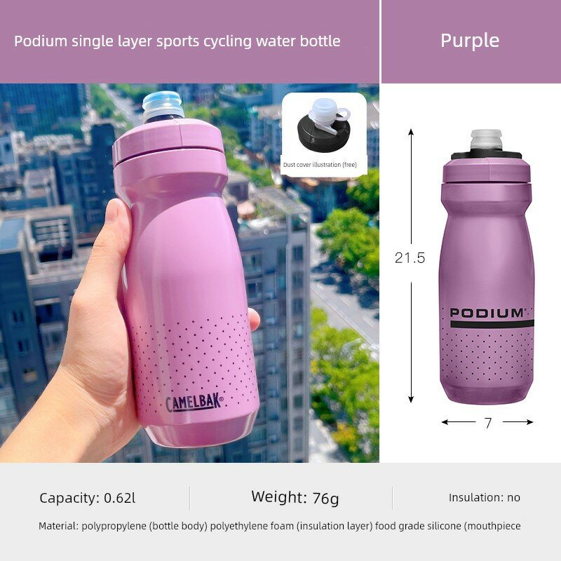 Camelbak 0.62L однокамерная велосипедная бутылка с пылезащитной крышкой, цвет фиолетовый