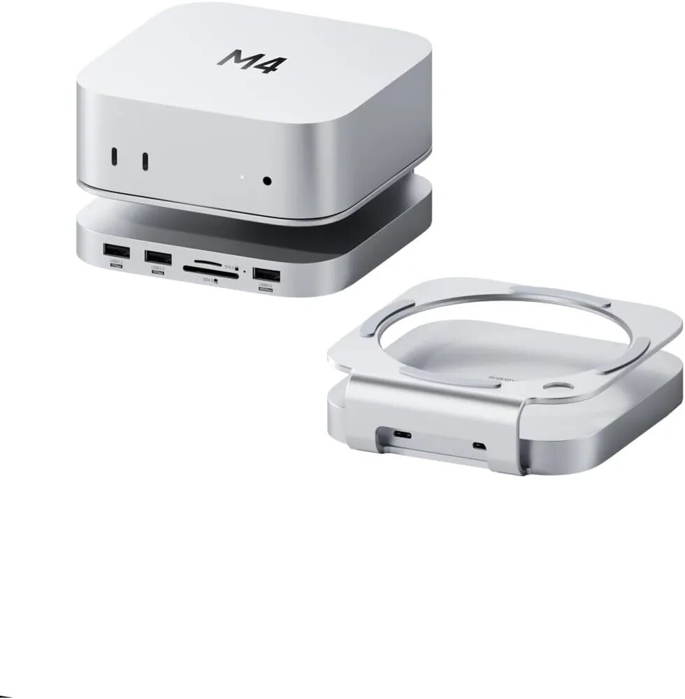 Док-станция Hagibis Mac Mini M4 USB Type-C с корпусом M.2 NVMe SSD, 4K@60 Гц HDMI, 10 Гбит/с USB3.2 Gen2, SD4.0, TF4.0