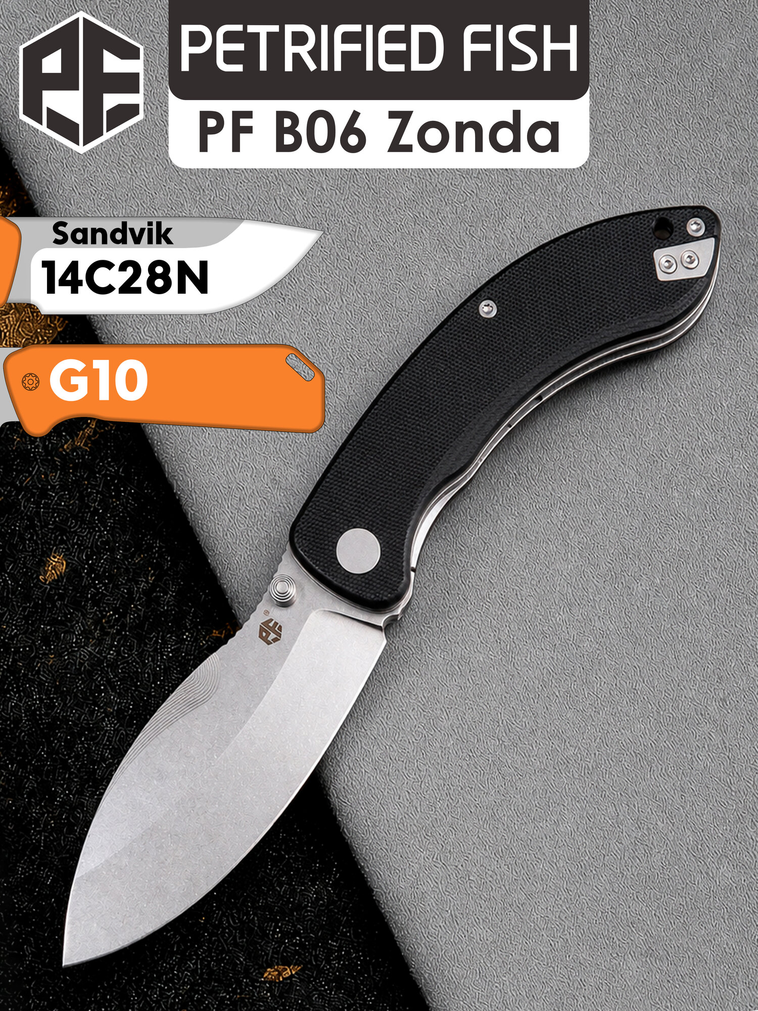 Складной нож Petrified Fish Zonda PFB06DW
