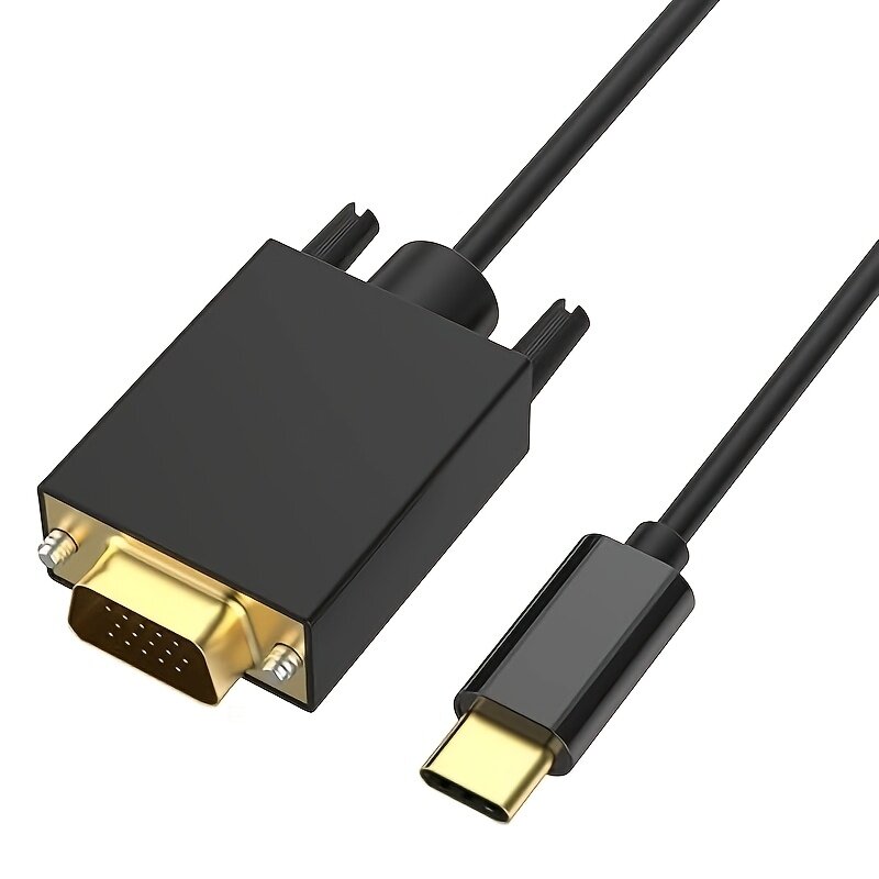 Кабель USB Type-C to VGA 1.8 м, адаптер Type-C to VGA, 60 Гц, для ноутбуков, смартфонов и мониторов