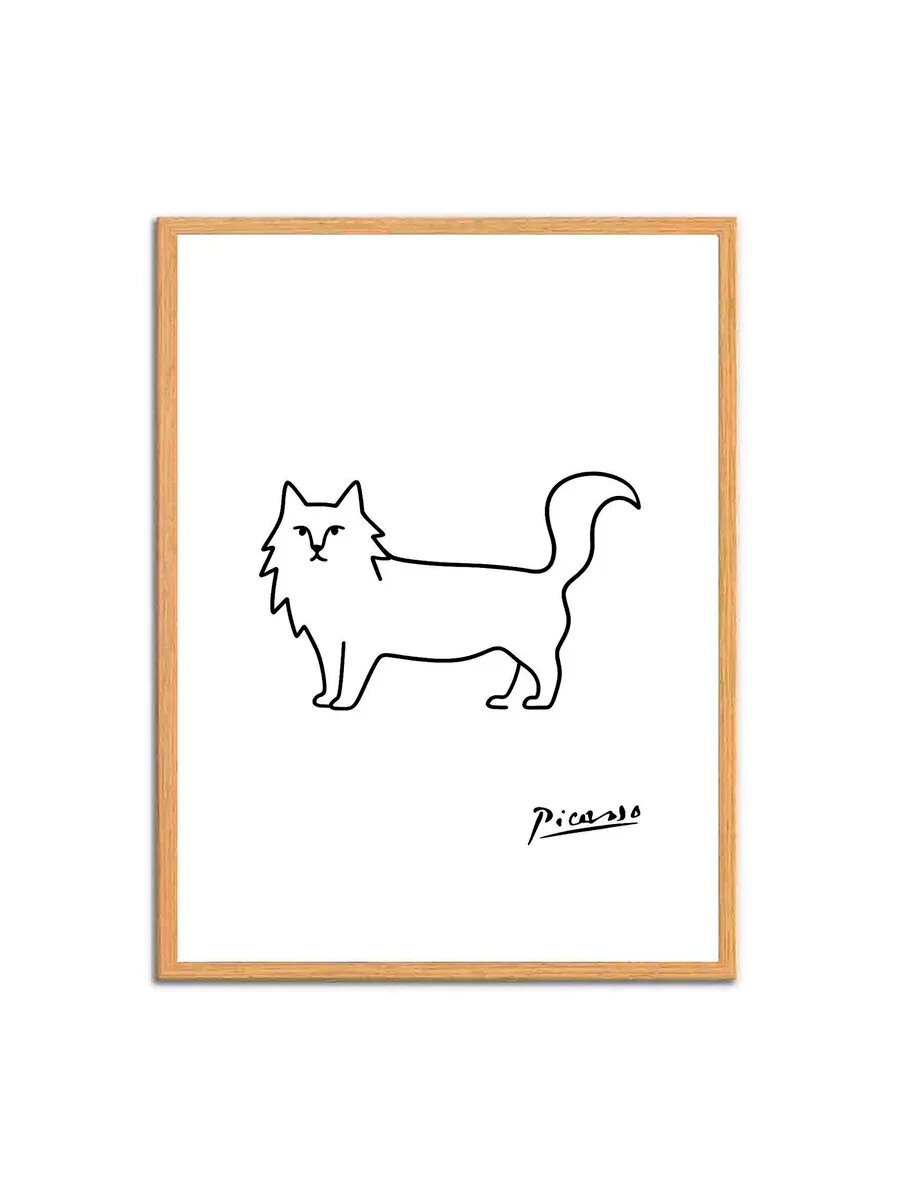 Норвежская лесная кошка , Пабло Пикассо, Плакат 30x42см