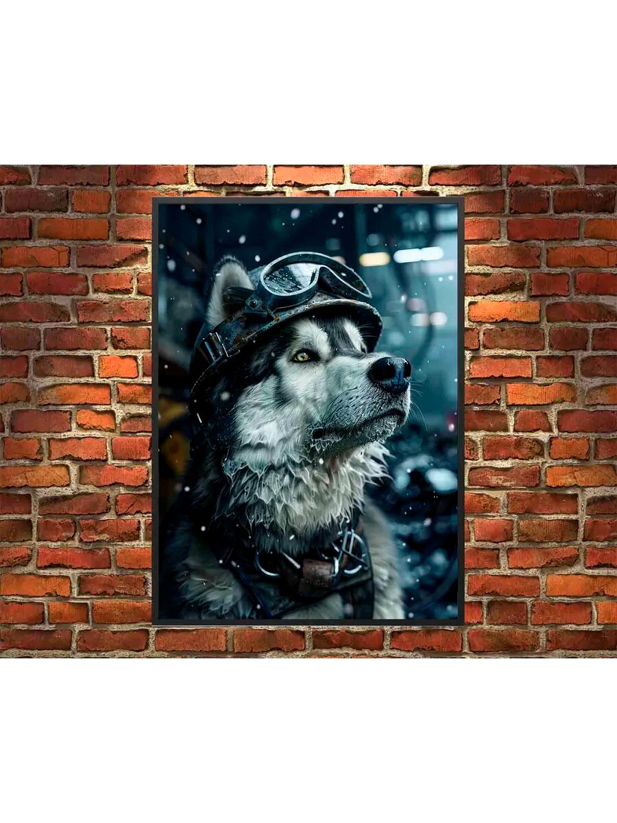 Аляскинский маламут-строитель собак 1, Плакат 30x42см