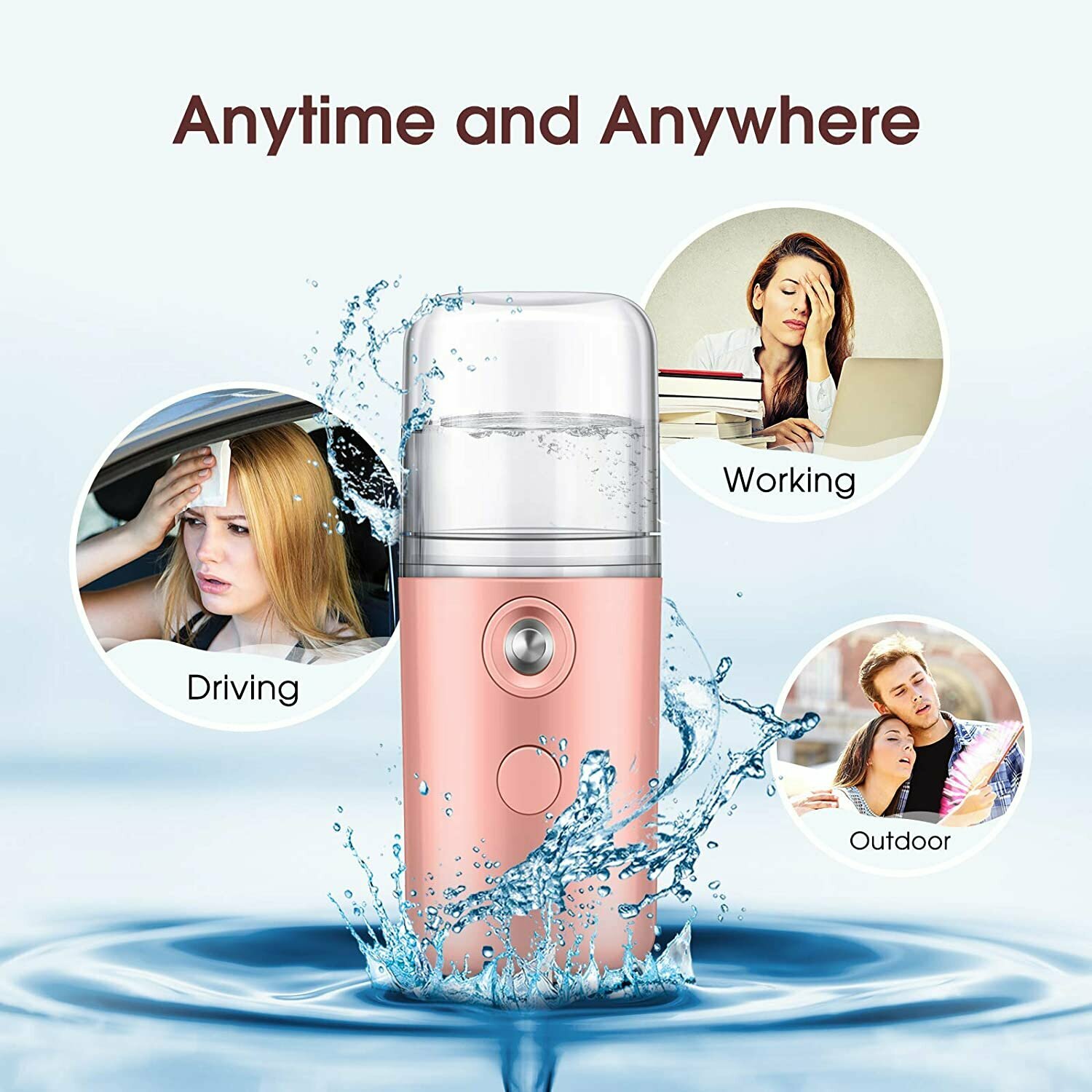 Портативный ручной распылитель Portable Mini Mist, USB-зарядкой, для лица, 30мл