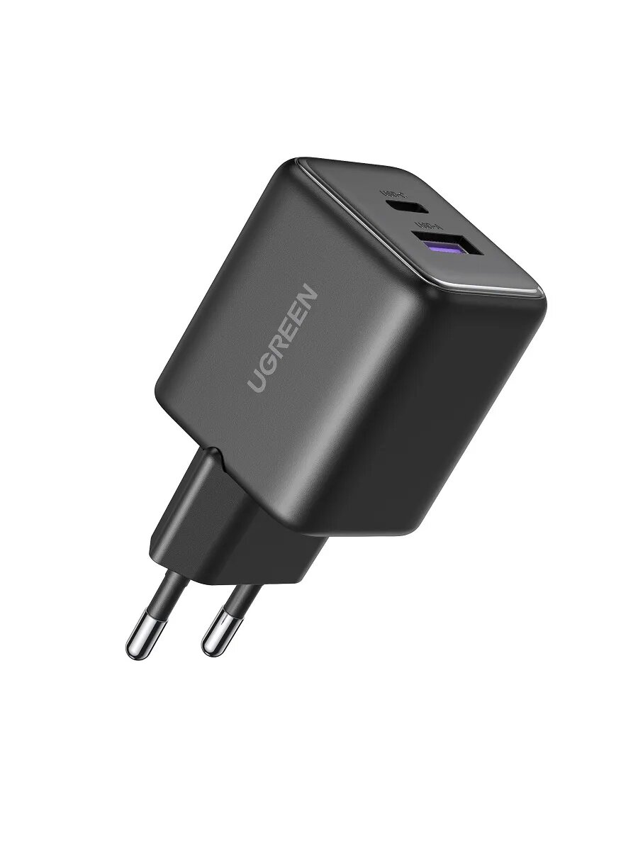 Сетевое зарядное устройство UGREEN X516 30W без кабеля USB-A+2*USB-C GaN быстрая зарядка черный 2 года гарантия