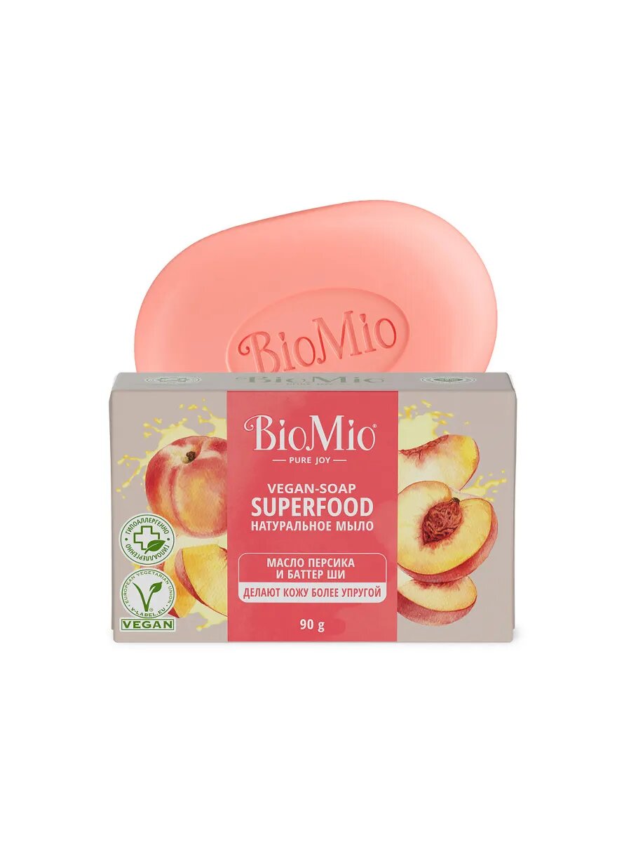 БиоМио (BioMio) Bio-Soap Натуральное мыло Персик и Ши 90 г 1
