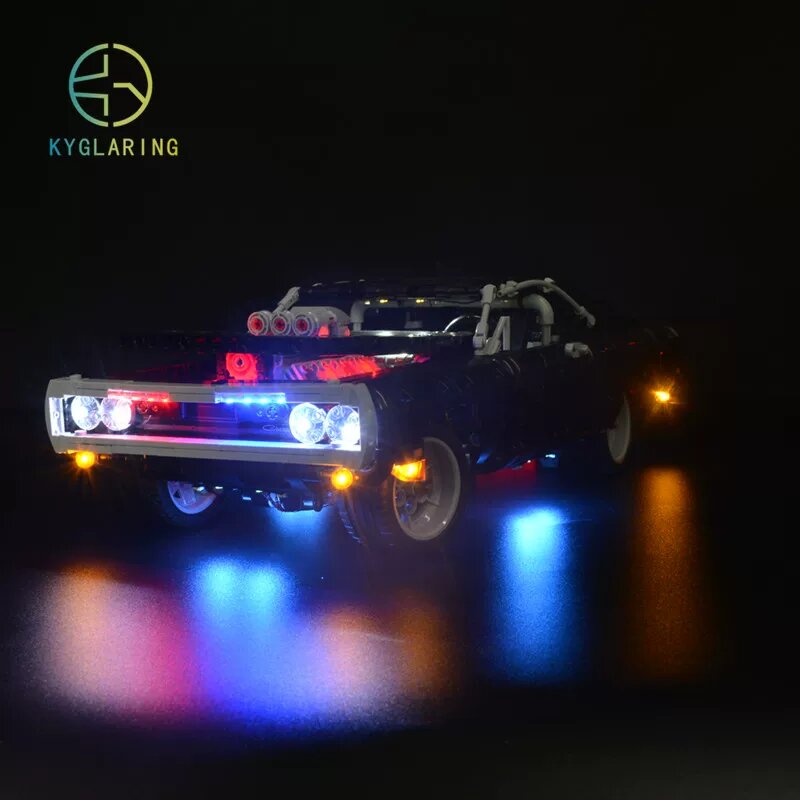 Световой комплект для кирпичиков LEGO 42111 Dodge Charger Speed & Furious Версия с улучшенной системой