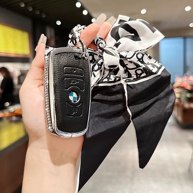 Ключевой чехол BMW с квадратным умным дизайном, черный цвет, премиум аксессуар для ключей автомобиля для BMW 5-й серии
