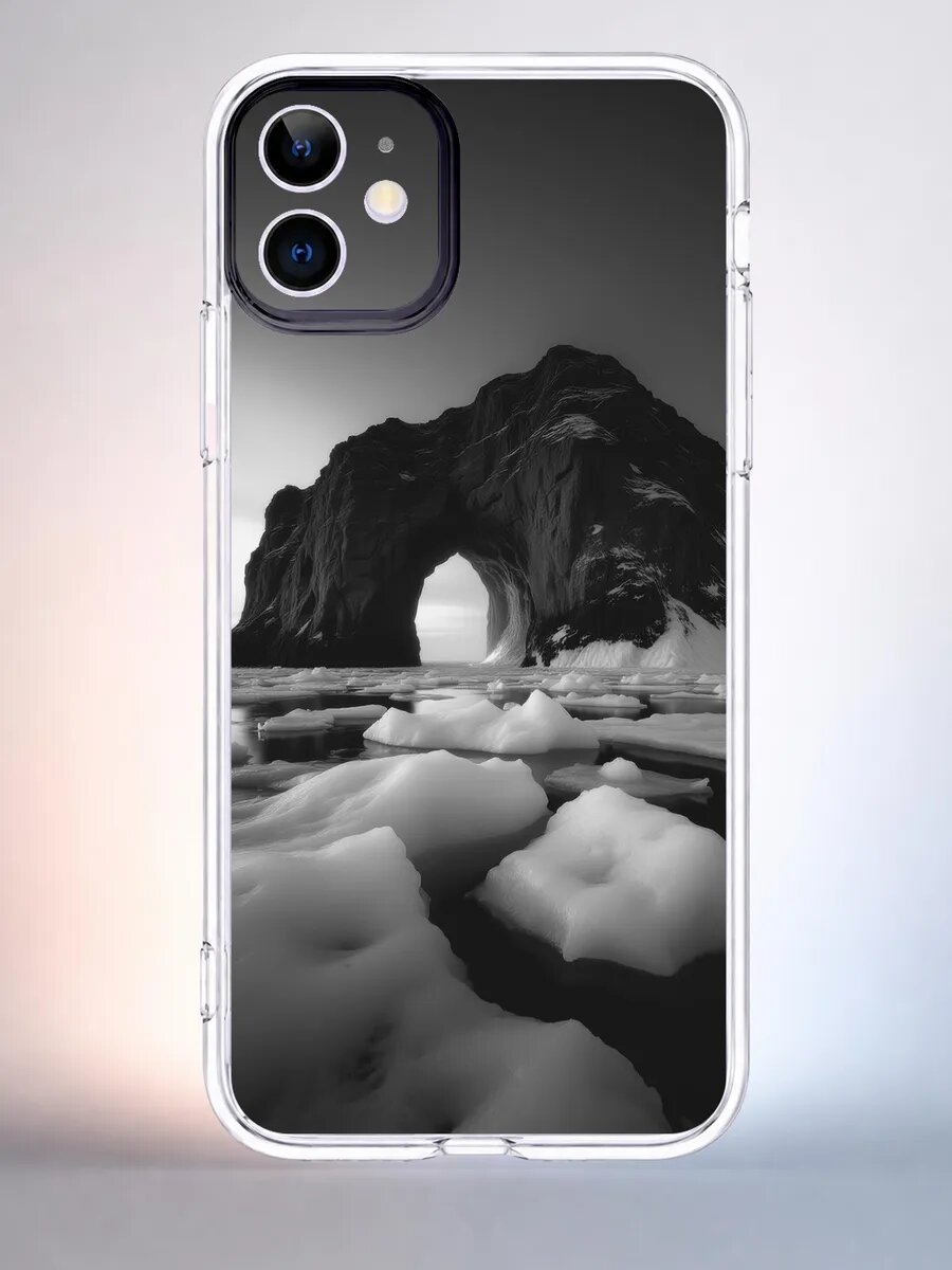 Чехол iPhone 11 ледяная арка силиконовый прозрачный