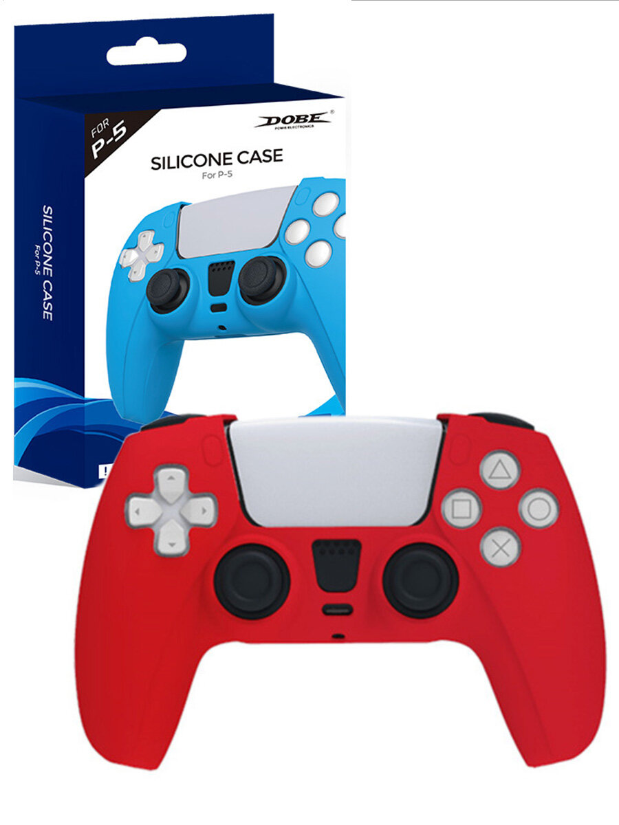Силиконовый чехол для геймпада DualSense PS5 (Dobe TP5-0512) Red
