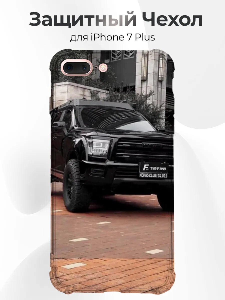 Чехол с принтом iPhone 7/8 Plus Ford F-150 Raptor чёрный