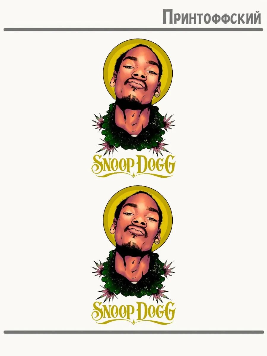 2-е (Две) Термонаклейки Snoop Dogg